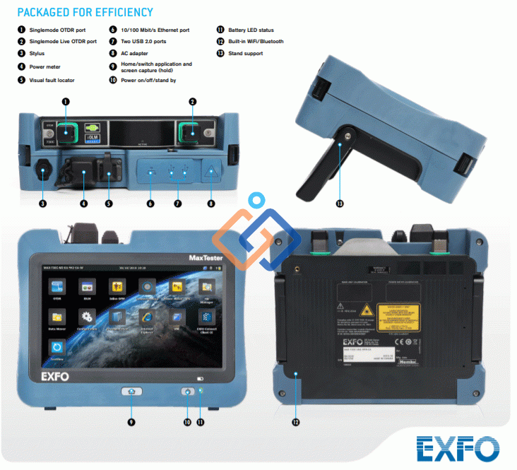 Máy đo OTDR Exfo Maxtester-730C Nhập khẩu Chính hãng Giá tốt